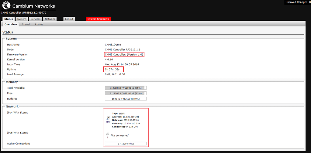 CMM5 Controller Operation: View Controller Status - CMM5 - Cambium ...