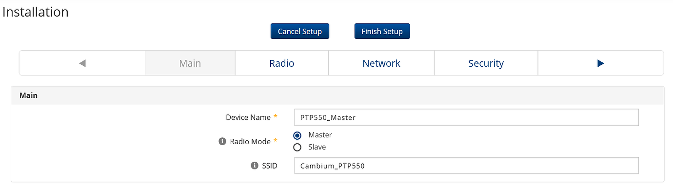 Configure PTP link using TDD/ePTP mode on the ePMP/PTP 550 radios ...