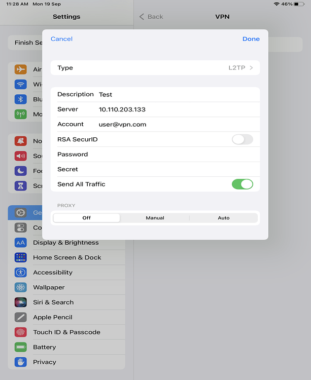 VPN and Server Configuration for NSE 3000 VPN Solution - Security & SD ...