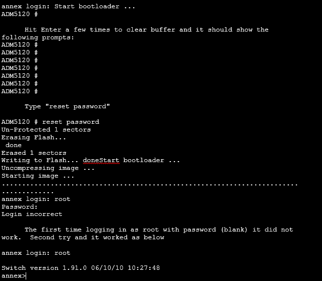 How to recover access to the Ether-WAN switch, if the Password or IP ...